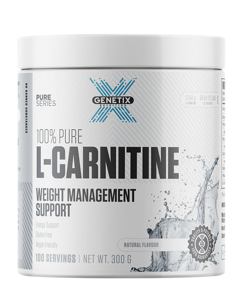 100% Pure L-Carnitine by Genetix Nutrition Essentials - Nutrition Warehouse
