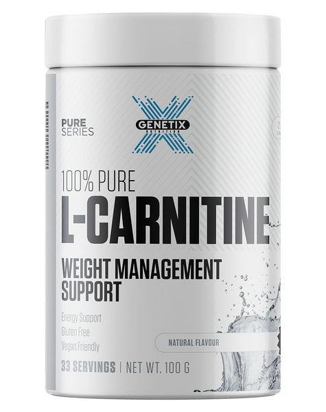 100% Pure L-Carnitine by Genetix Nutrition Essentials - Nutrition Warehouse