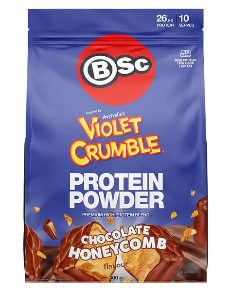 Violet Crumble Whey Protein by Body Science BSc - Nutrition Warehouse
