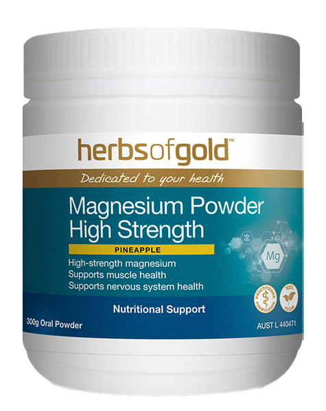 Magnesium Powder High Strength by Herbs of Gold - Nutrition Warehouse