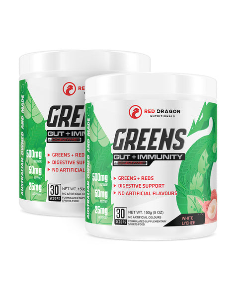 Greens Gut + Immunity Twin Pack by Red Dragon Nutritionals - Nutrition ...