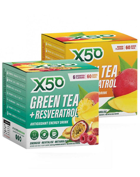 Green Tea X50 Twin Pack by X50 Lifestyle - Nutrition Warehouse