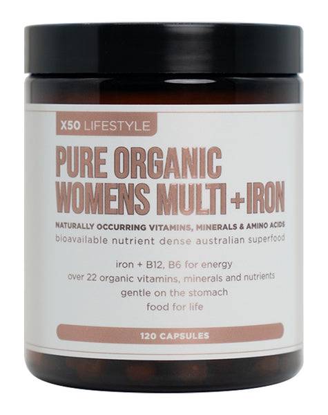 Pure Organic Womens Multi + Iron by X50 Lifestyle - Nutrition Warehouse