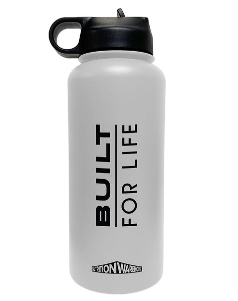 Stainless Steel Drink Bottle (Built For Life) by Nutrition Warehouse ...