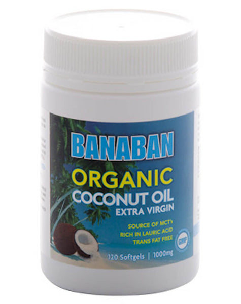 Organic Coconut Oil Extra Virgin Softgels By Banaban - Nutrition Warehouse