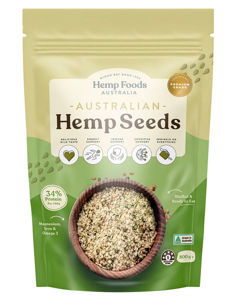 Australian Hulled Hemp Seeds by Hemp Foods Australia - Nutrition Warehouse