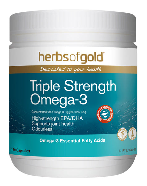 Triple Strength Omega-3 by Herbs of Gold - Nutrition Warehouse
