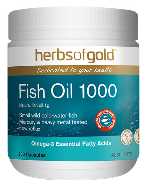 Fish Oil 1000 by Herbs of Gold - Nutrition Warehouse