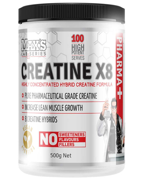 Creatine X8 by Max's Lab Series - Nutrition Warehouse