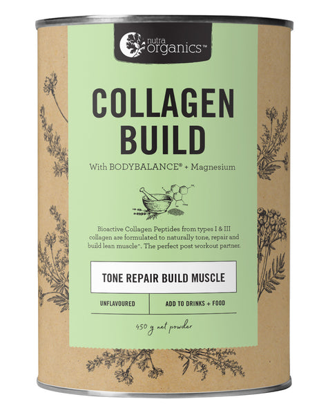 Collagen Build Powder by Nutra Organics - Nutrition Warehouse
